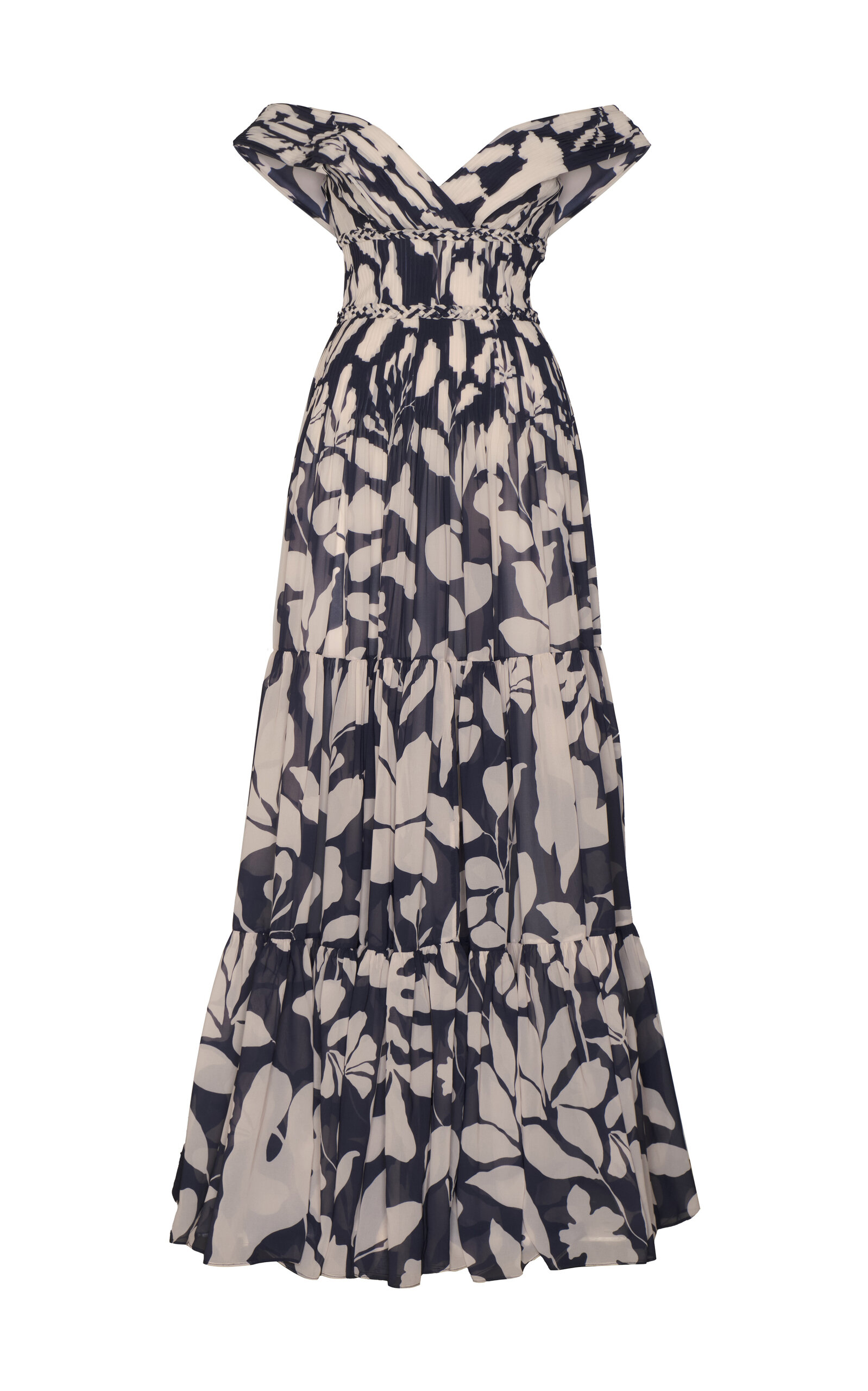 Andres Otalora Tua Vida Off-The-Shoulder Maxi Dress In Navy - 70% Off |  Editorialist