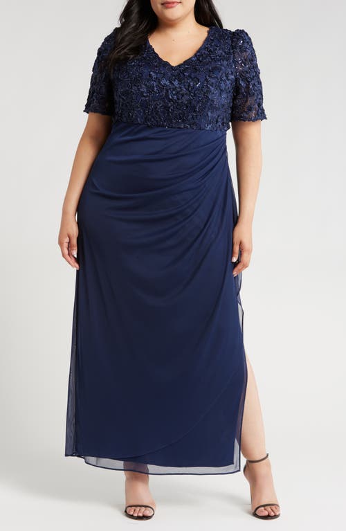ALEX EVENINGS Alex Evenings Embellished Soutache Bodice Gown