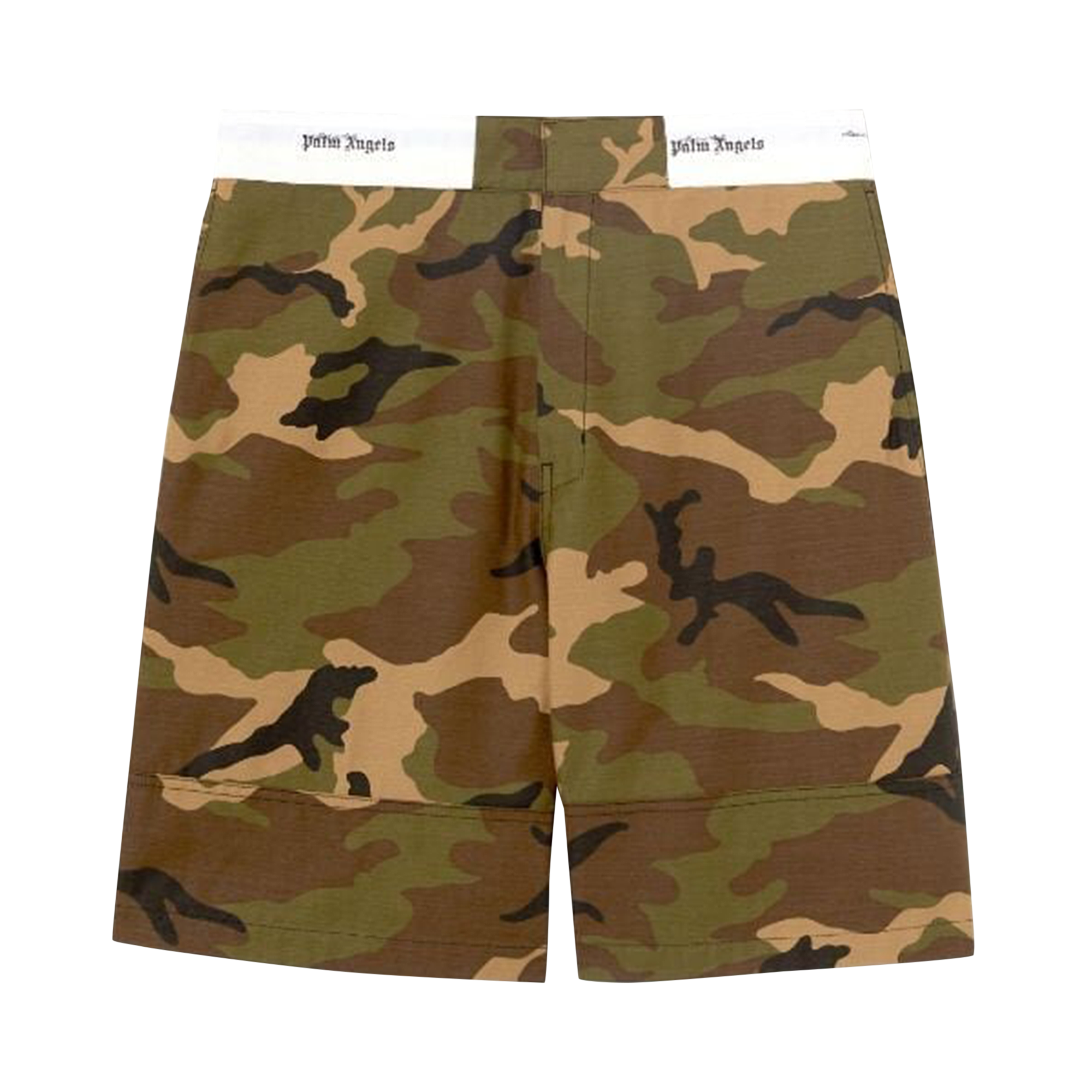 PALM ANGELS camouflage-print cotton shirt