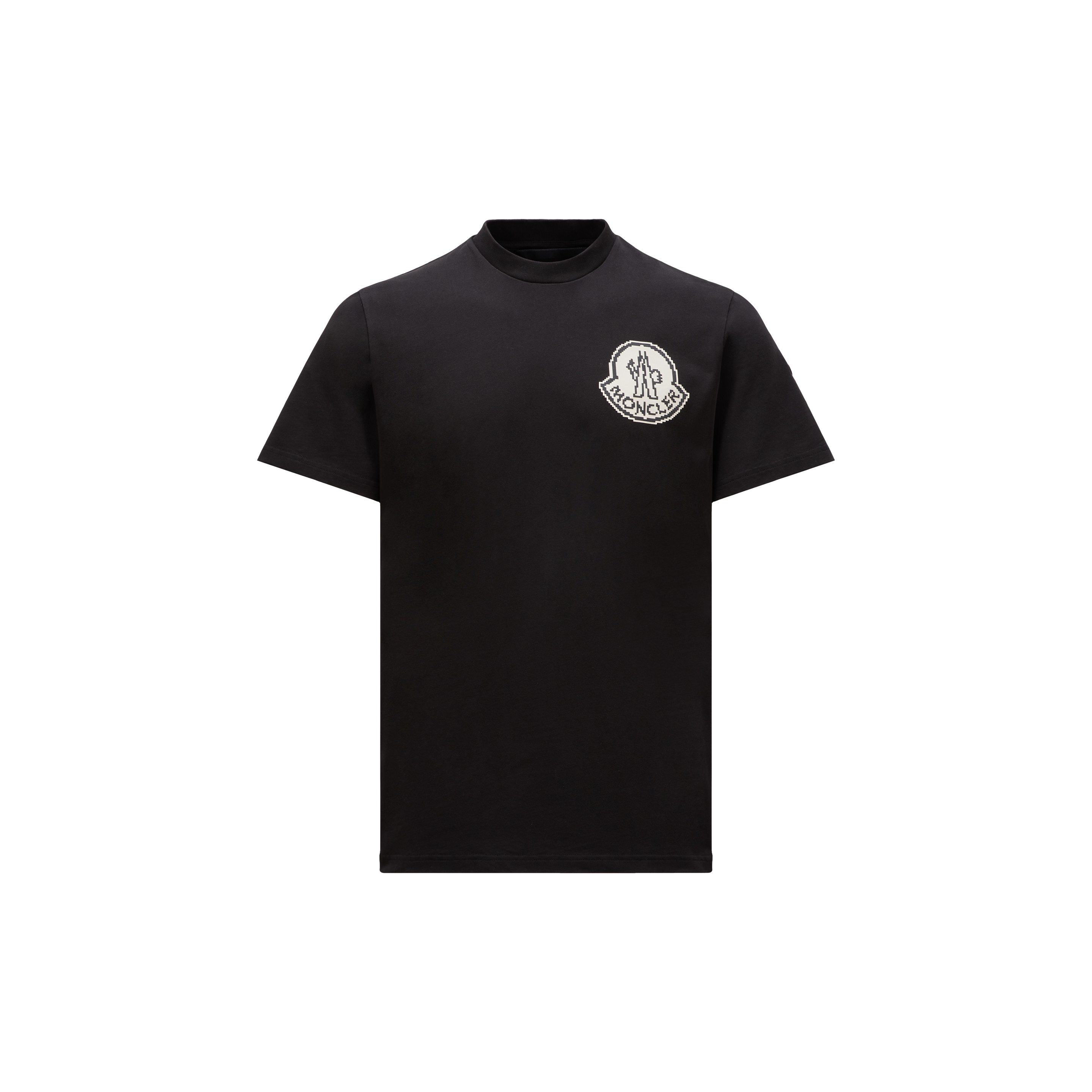 Moncler Pixel Logo Cotton T-Shirt - Black | Editorialist