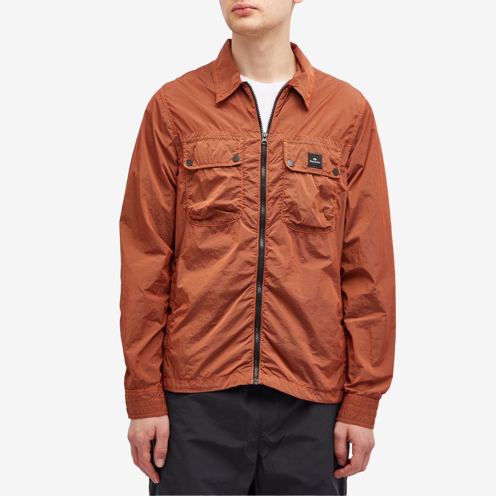 Paul Smith Zip Front Nylon Jacket In Red - 50% Off | Editorialist