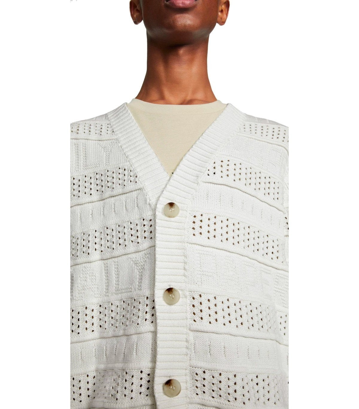 Daily Paper Rajih Cardigan In White - 25% Off | Editorialist