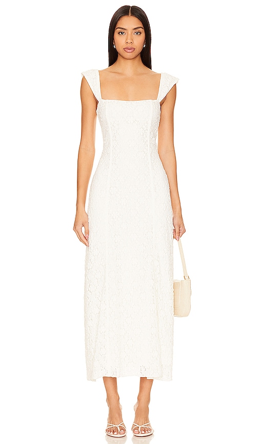 rotate lace midi dress Rotate By Birger Christensen Lace Midi Dress