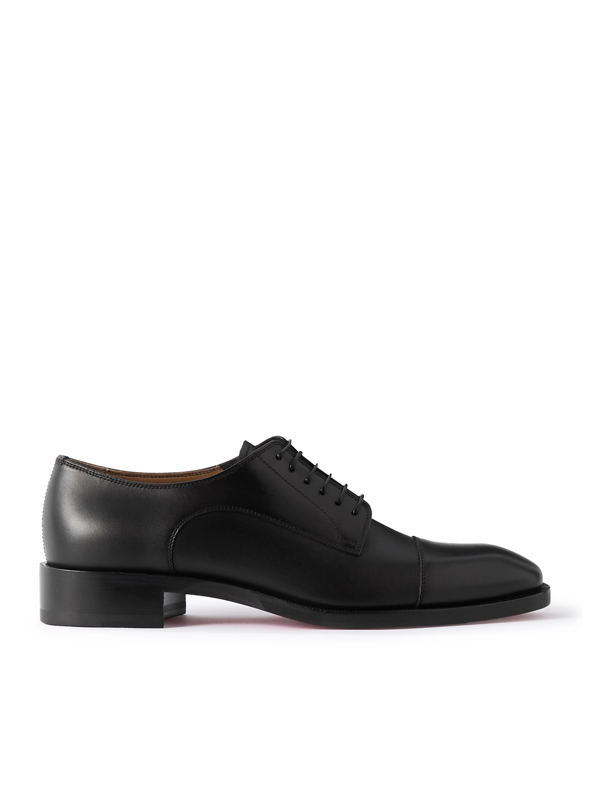 Christian Louboutin Cortomale Leather Derby Shoes Black
