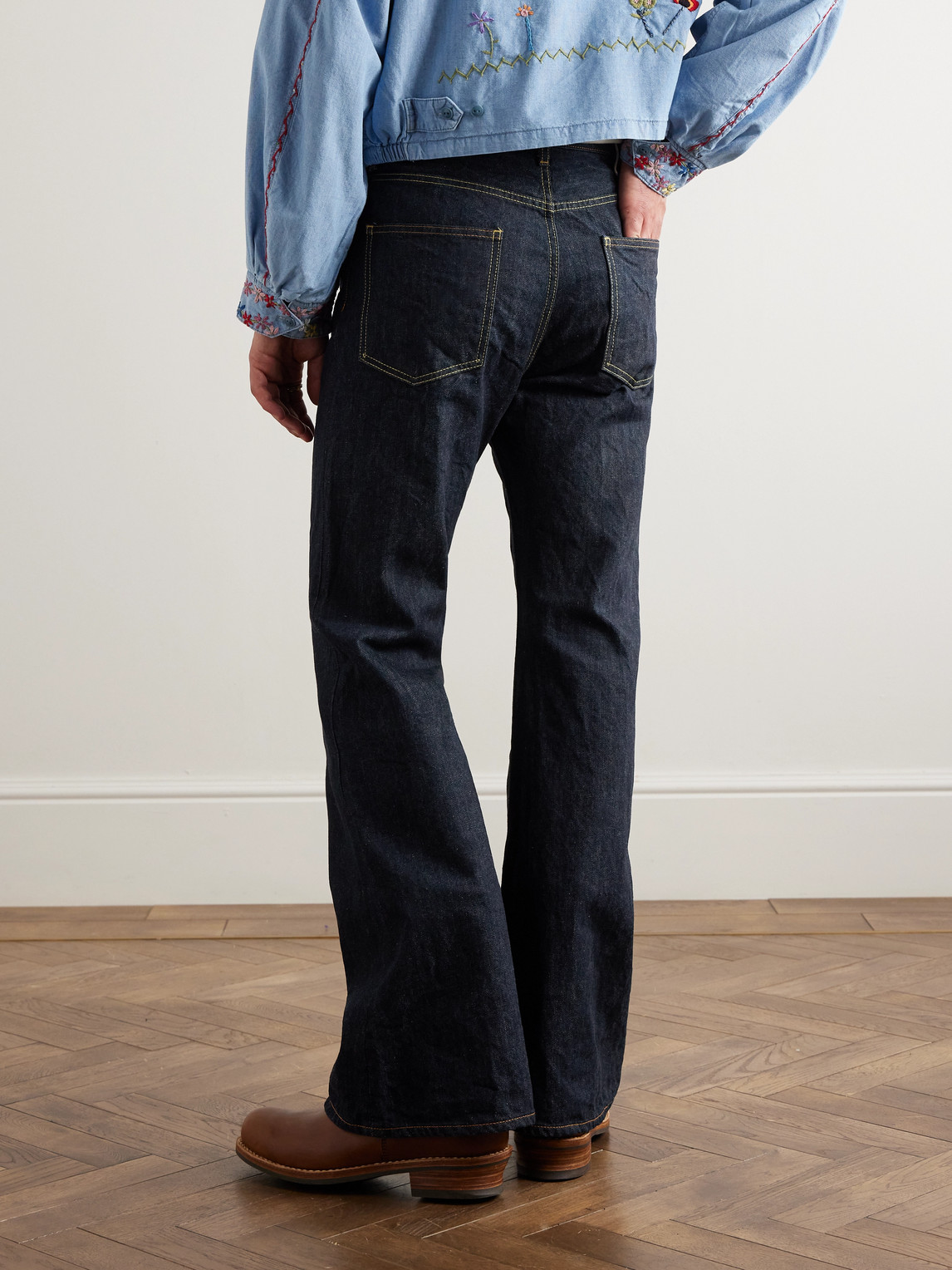 Kapital Flared 14oz Denim Jeans - Blue | Editorialist