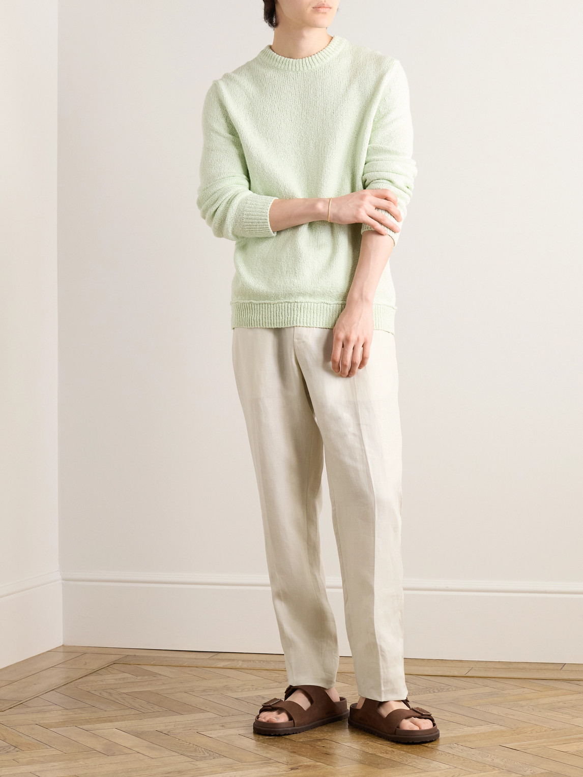 ZEGNA Tapered Oasi Linen Trousers
