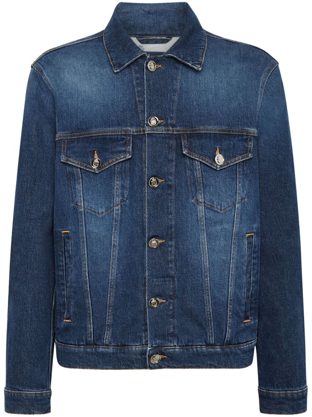 BILLIONAIRE Billionaire logo-appliqué denim jacket