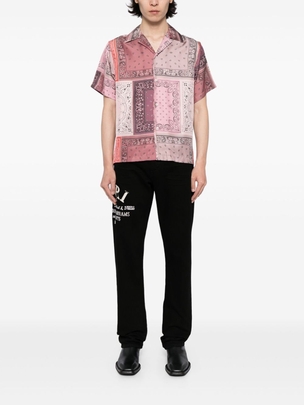 AMIRI AMIRI Logo-Appliqué Straight-Leg Jeans