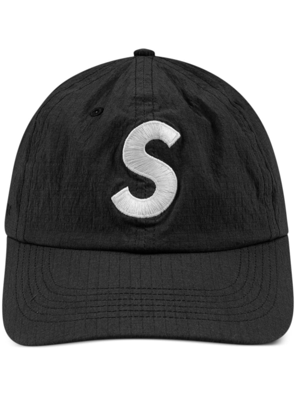 Supreme S Logo 6-Panel Cap - Black | Editorialist