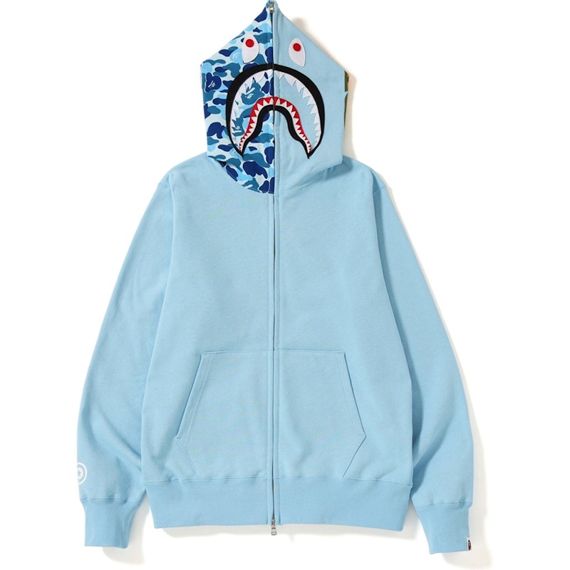 A Bathing Ape Abc Shark Full Zip Hoodie - Blue | Editorialist