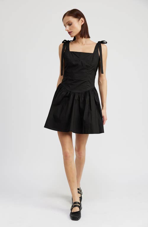 En Saison Dawn Faux Leather Bustier Dress In Black - 50% Off | Editorialist