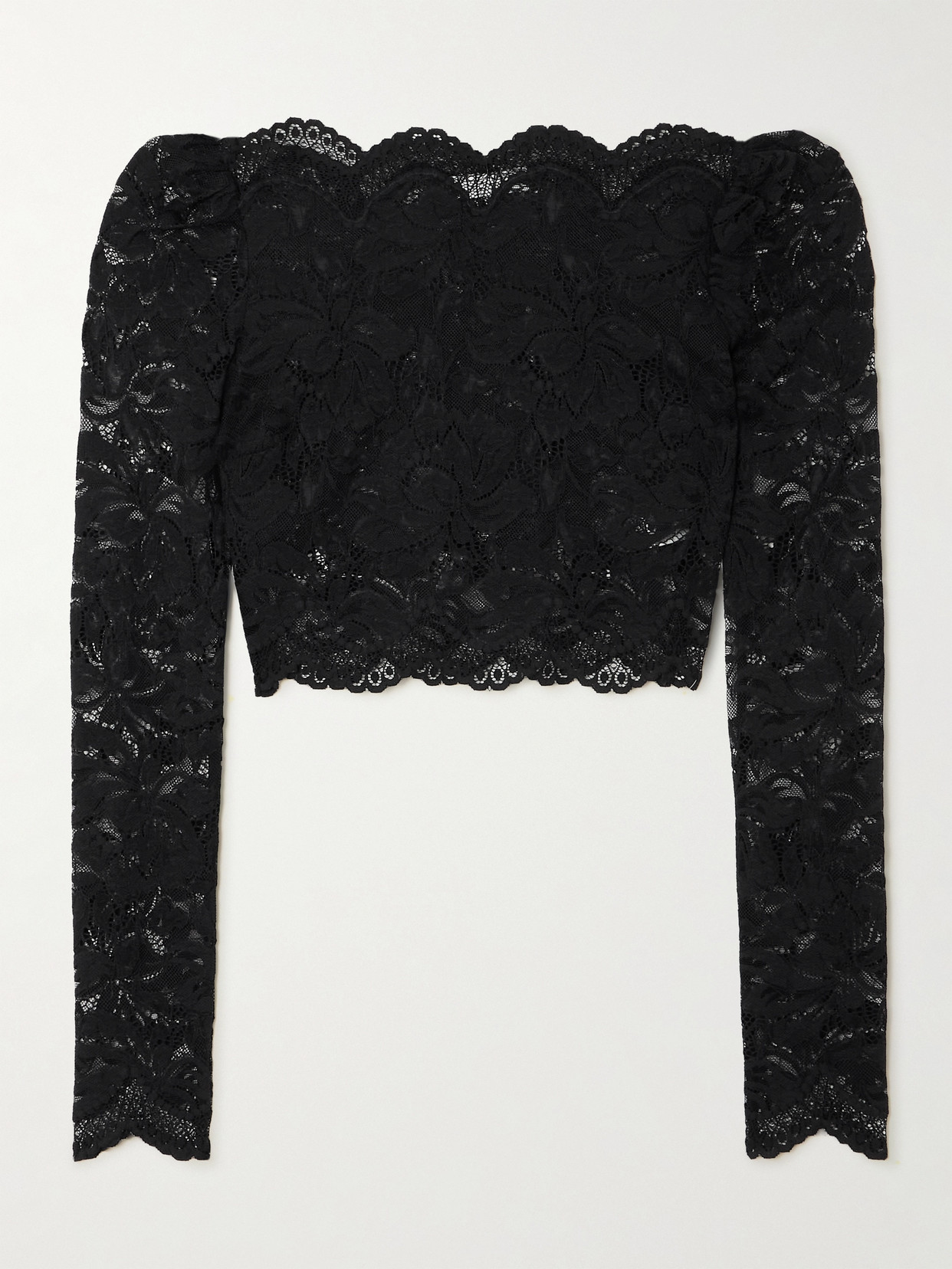 PACO RABANNE Scalloped Lace Midi Skirt
