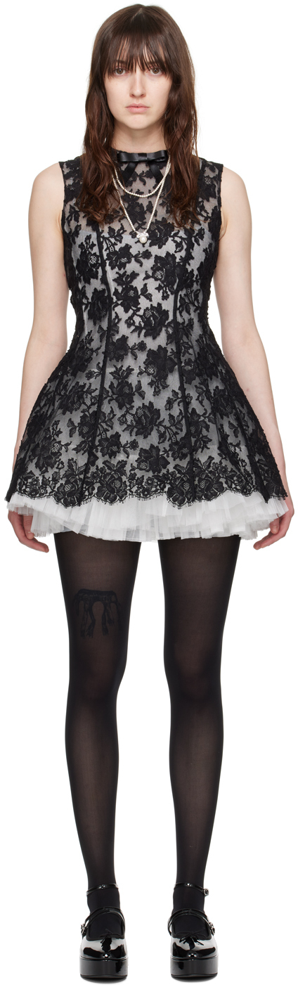 short cream lace dress Rosie Lace Bodice Short Sleeve V-Neck Ballerina Dress main image 0
