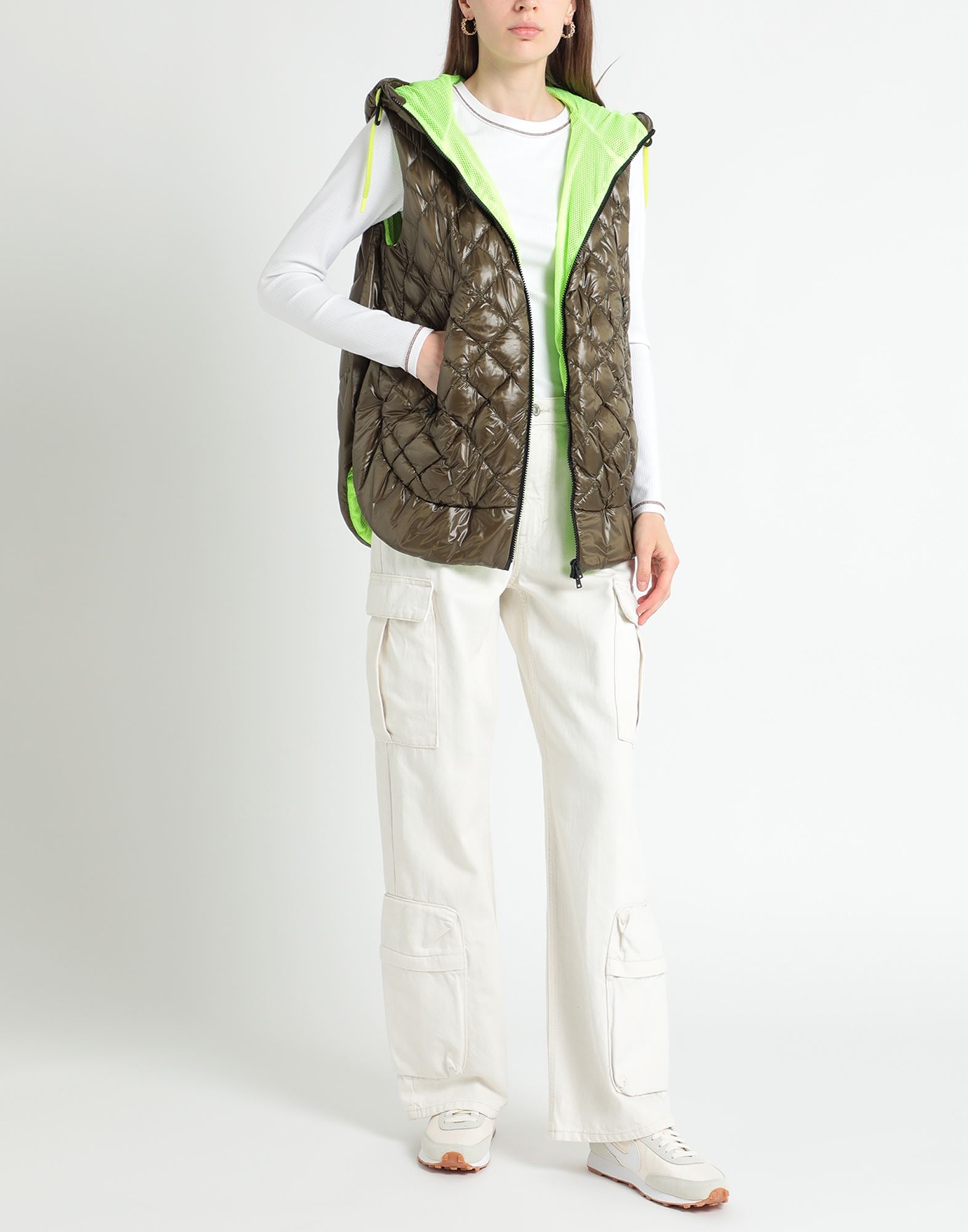 HERNO HERNO Military Green Polyamide Quilted Puffer Vest