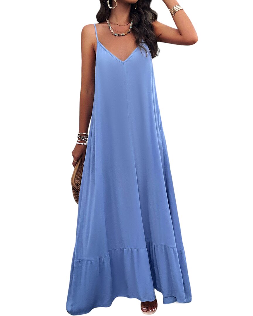 Luna Tuccini Maxi Dress In Blue - 61% Off | Editorialist