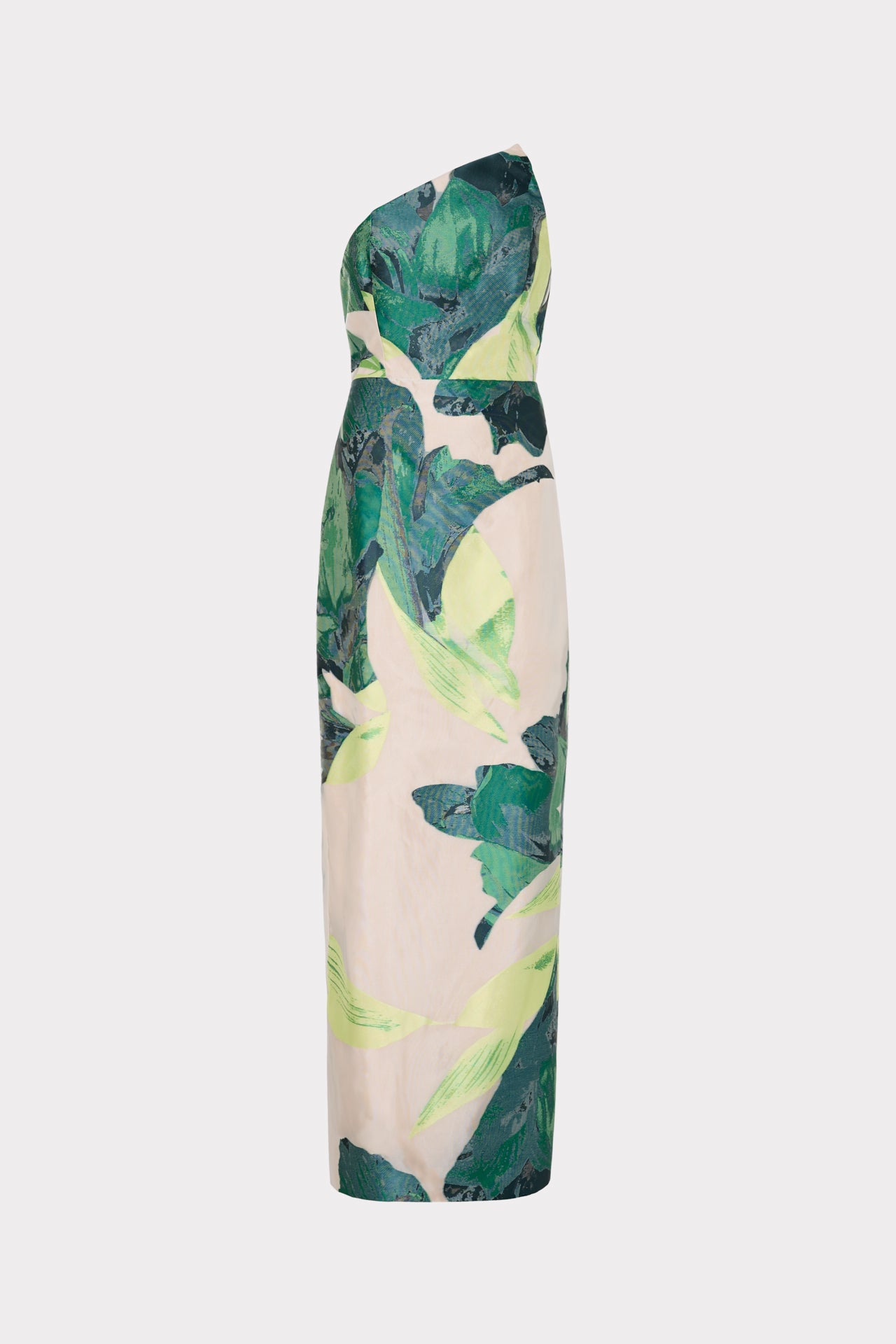 Milly Asymmetrical Tropical Forest Jacquard Midi Maxi Dress In Green - 71%  Off