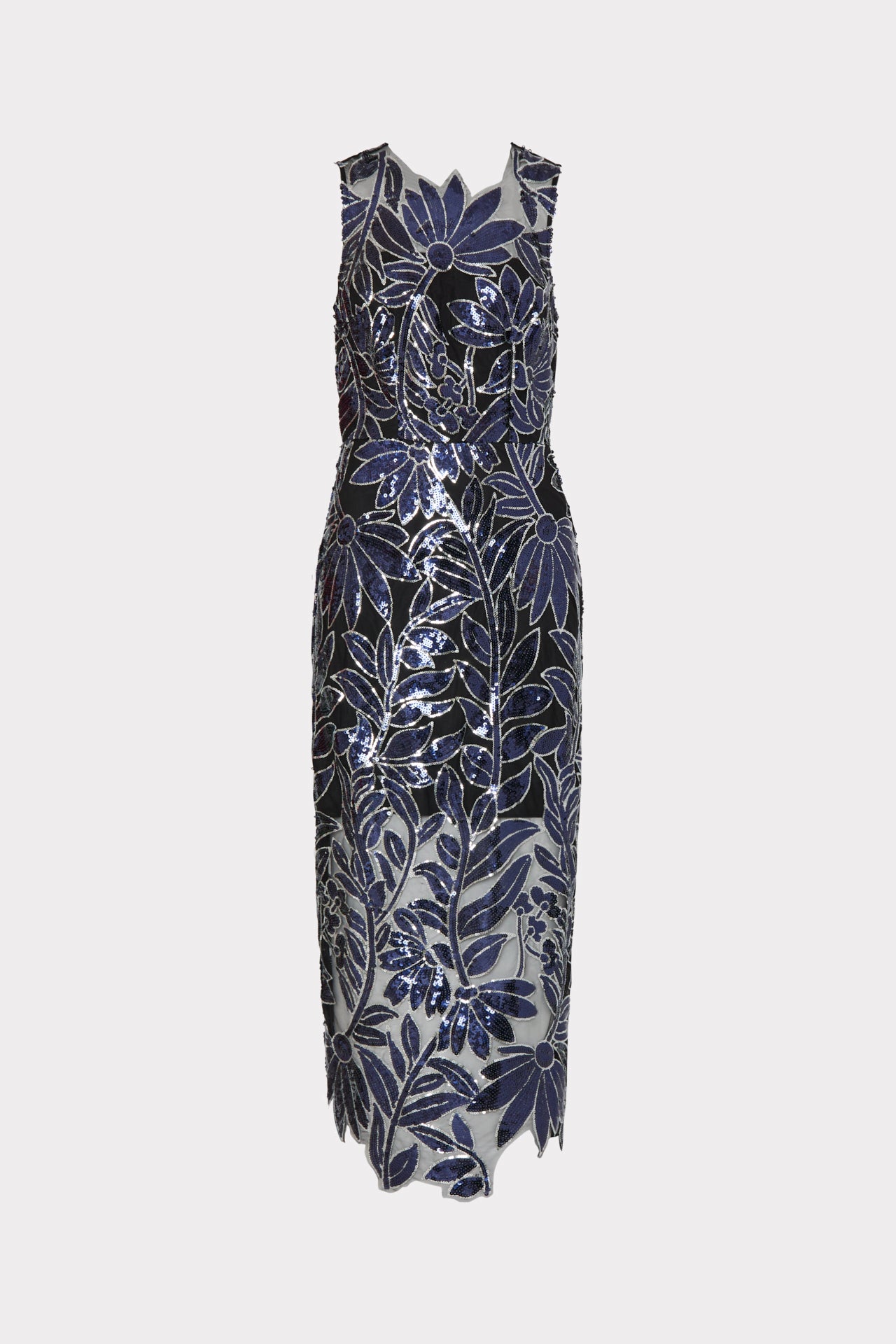milly kinsley floral sequin lace midi dress Milly Kinsley Floral Sequin Lace Midi Dress