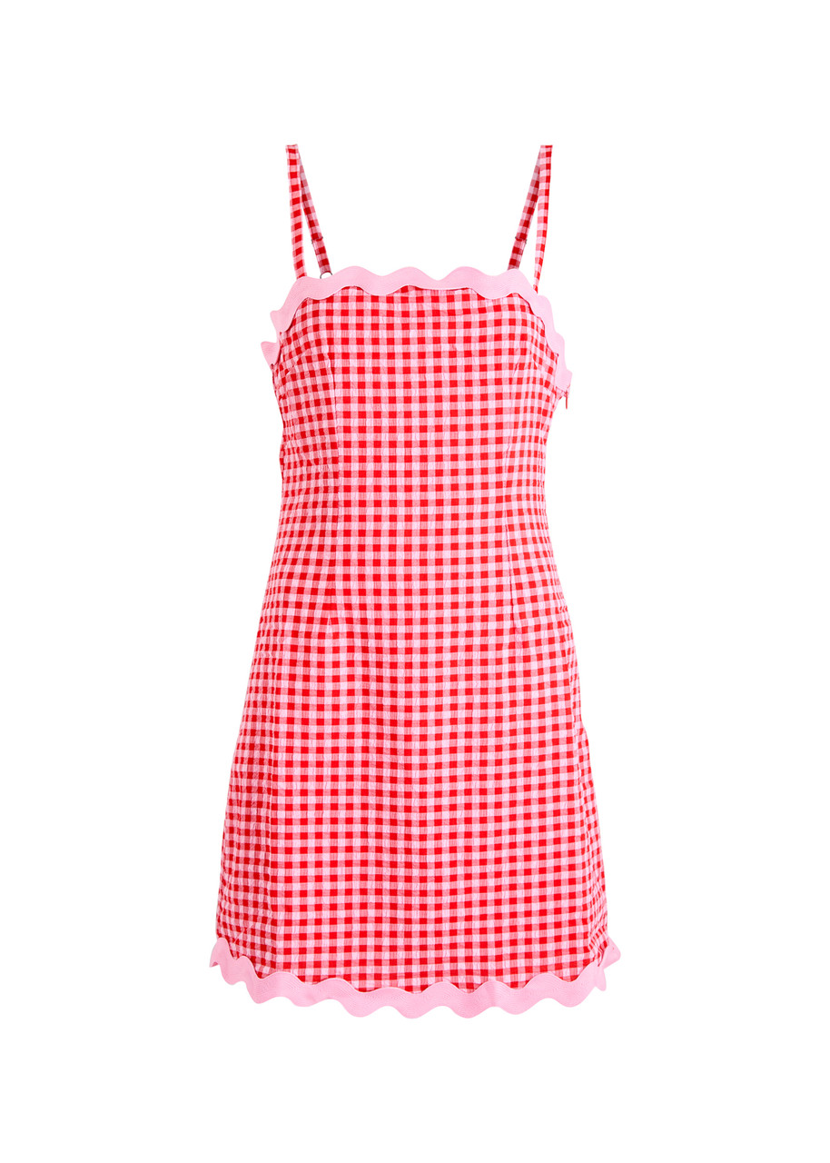Olivia Rubin Ariana Gingham Seersucker Mini Dress In Red - 60% Off | Editorialist Olivia Rubin Ariana Gingham Seersucker Mini Dress In Red - 60% Off | Editorialist