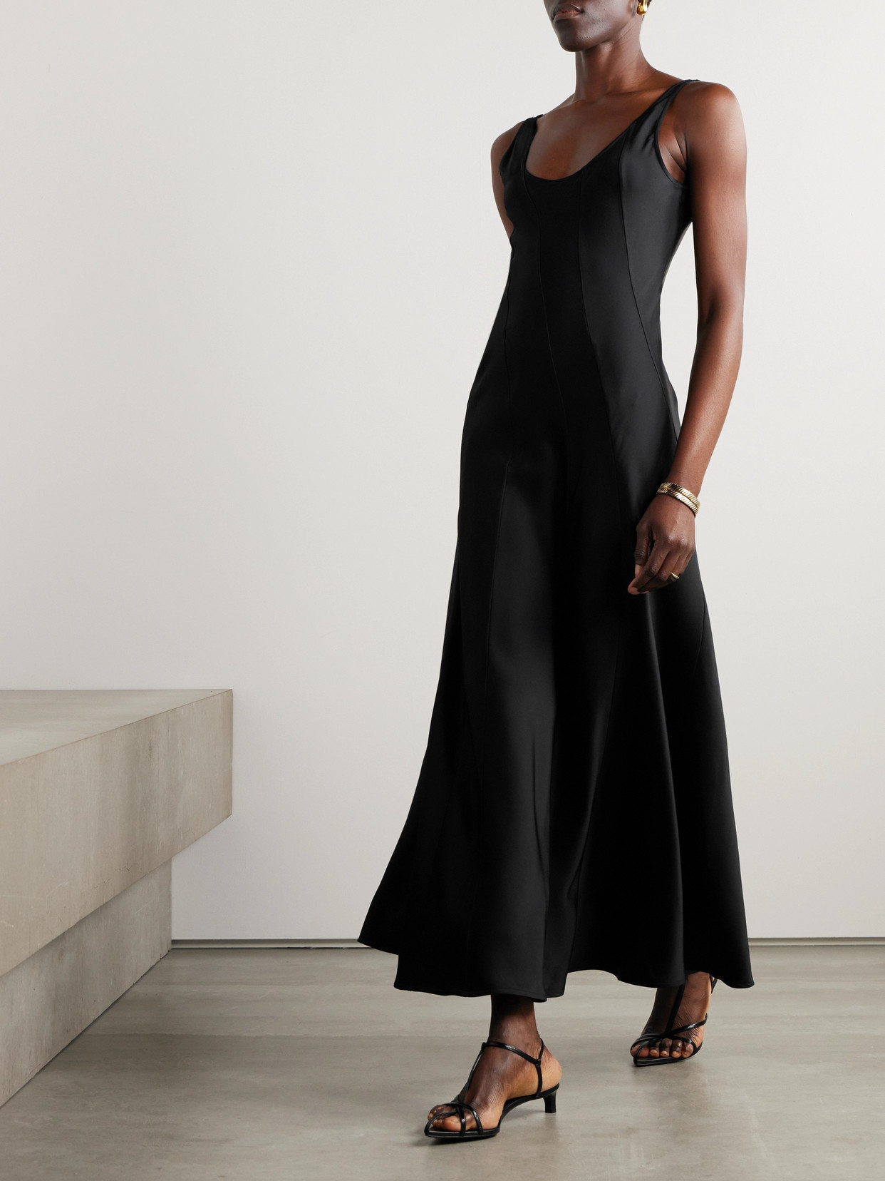 jil sander jersey dress Jil Sander, Stretch-jersey midi dress, Women, Brown, S-M, Dresses