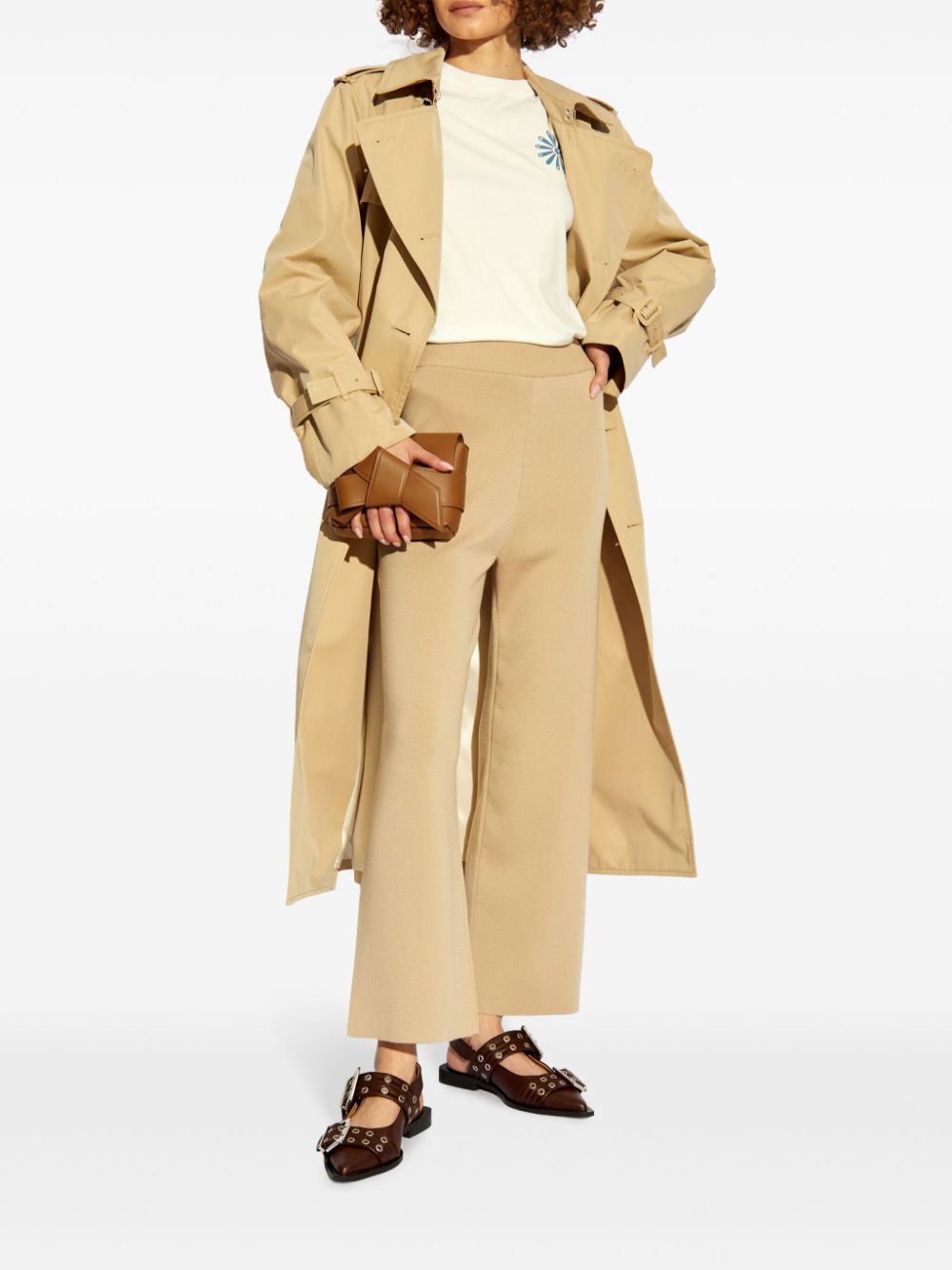 KENZO Kenzo Cut-Out Double-Breasted Trench Coat