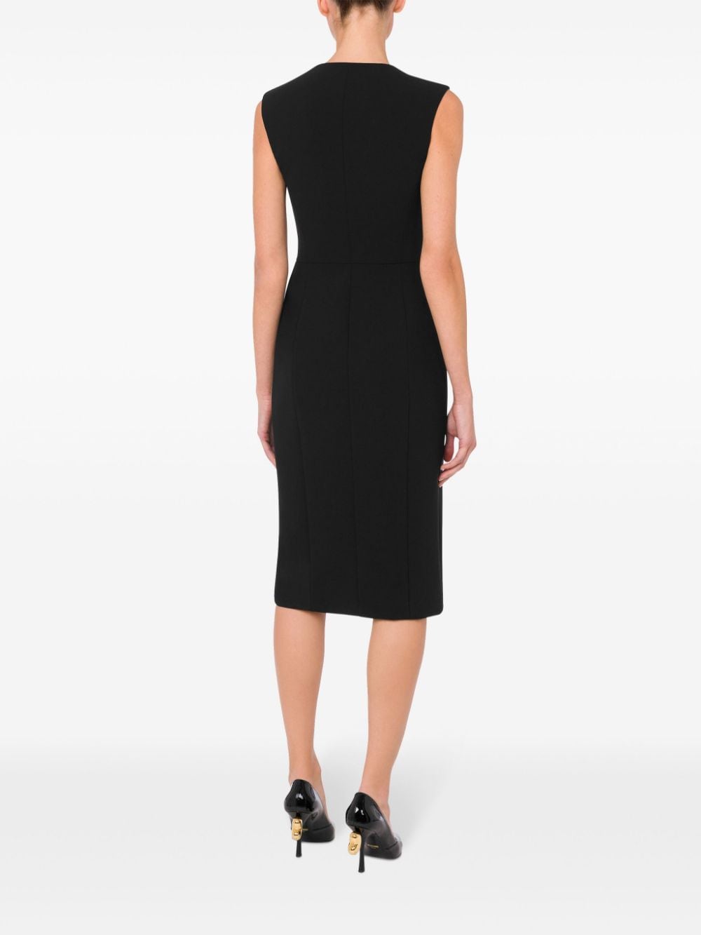 amari fitted double breasted midi dress Strapless Ponte Straight, Amaria Jacquard Midi Dress in Navy, Size XL,