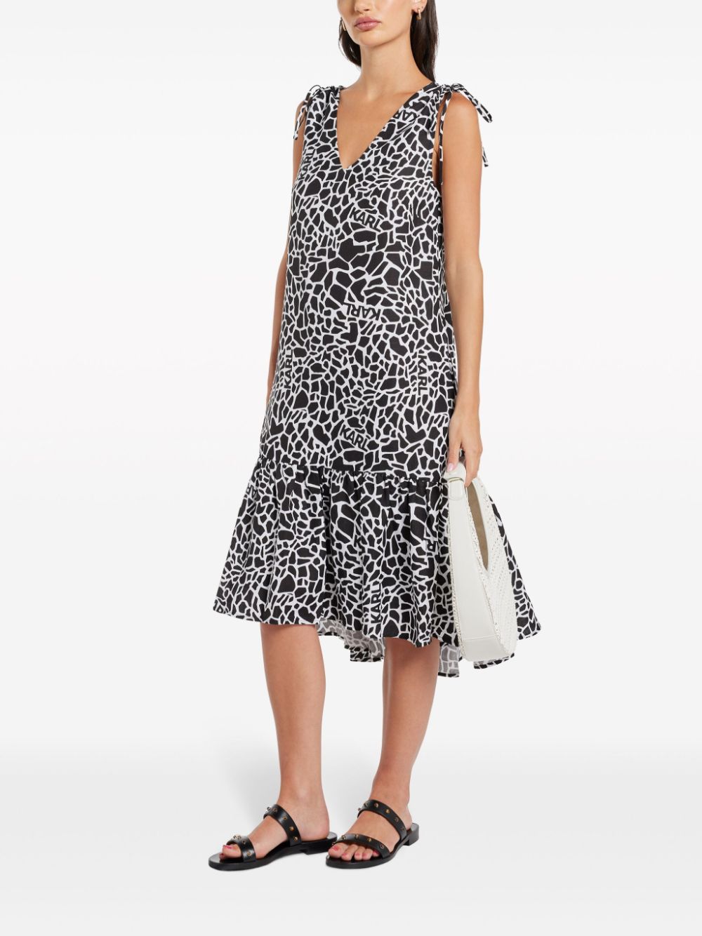KARL LAGERFELD Karl Lagerfeld Animal-Print Midi Dress
