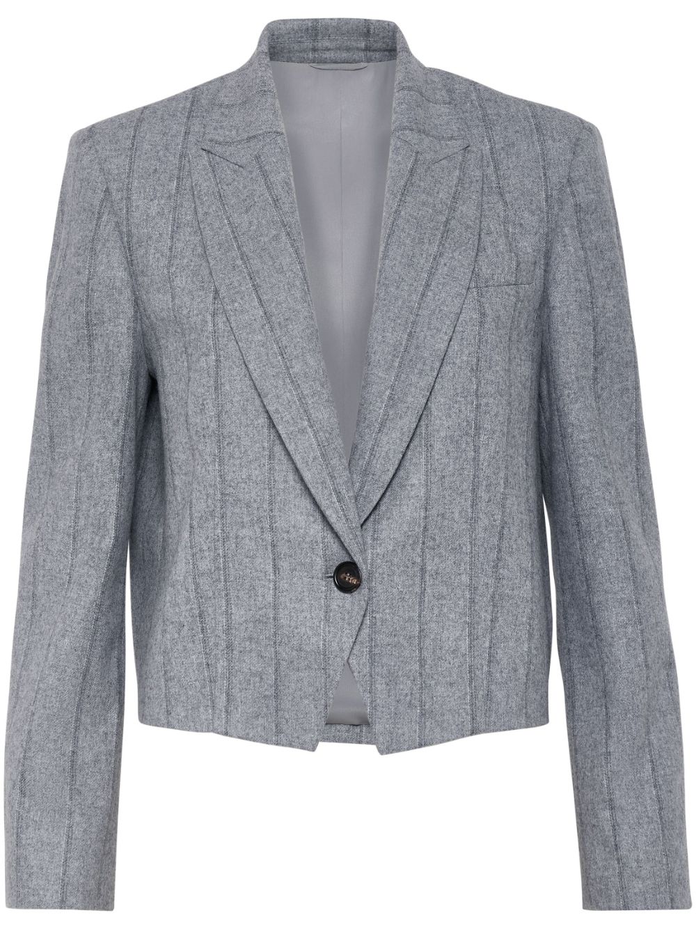 BRUNELLO CUCINELLI Brunello Cucinelli Striped Cropped Blazer