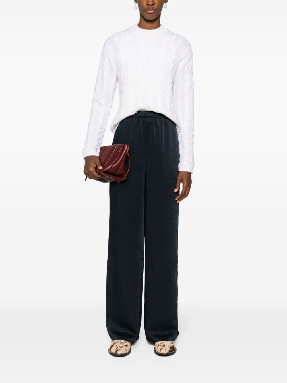 VINCE Vince. Straight-Leg Satin Trousers