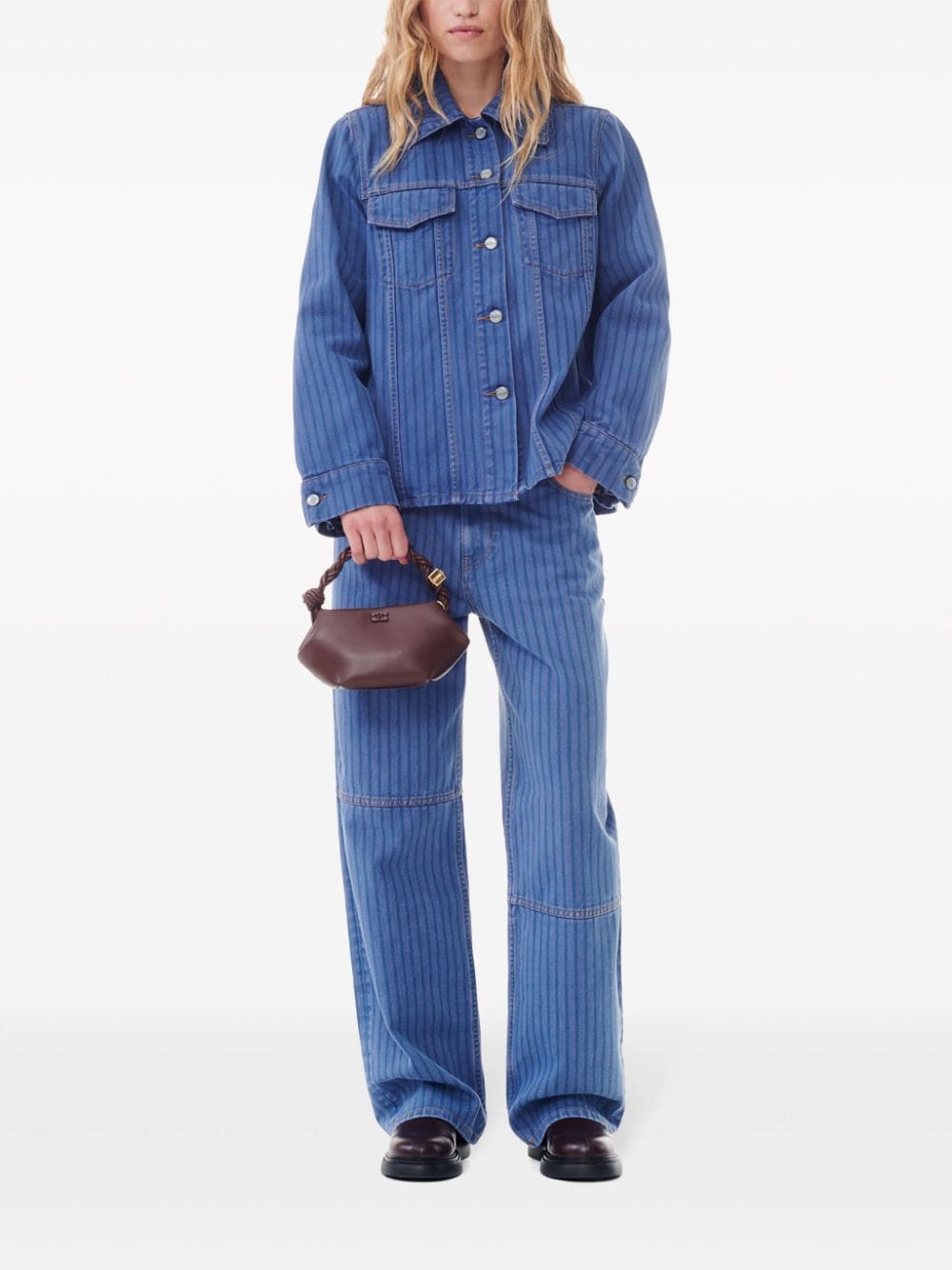 GANNI GANNI Striped Denim Jacket