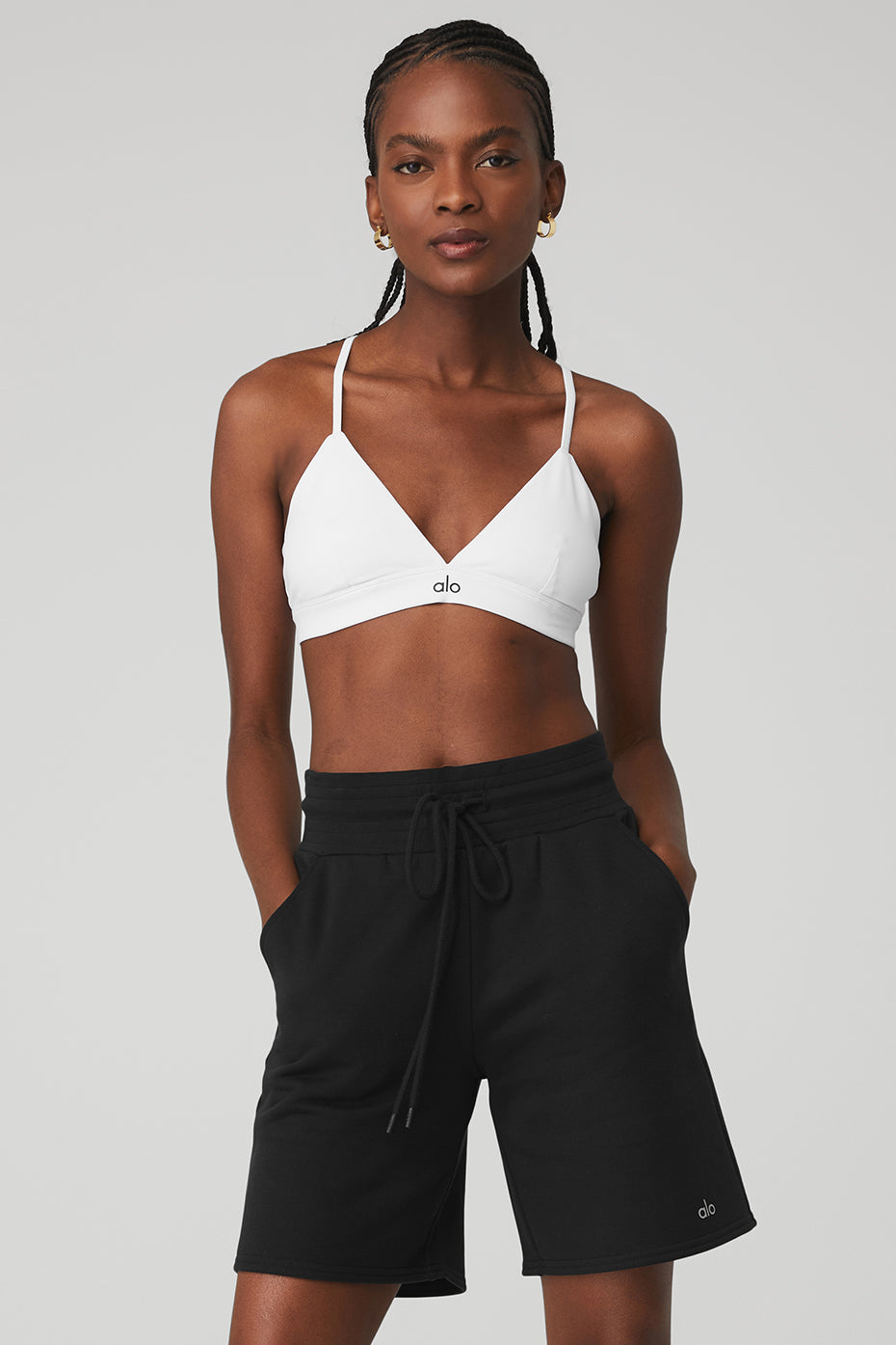 Alo Yoga Splendor Bra In Size - White/Black | Editorialist