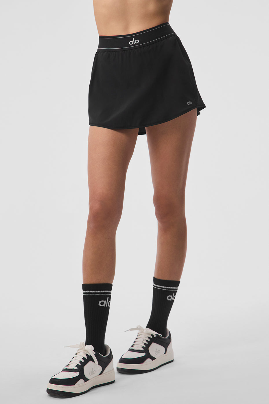 Alo Yoga Match Point Tennis Skirt In Size - Black | Editorialist