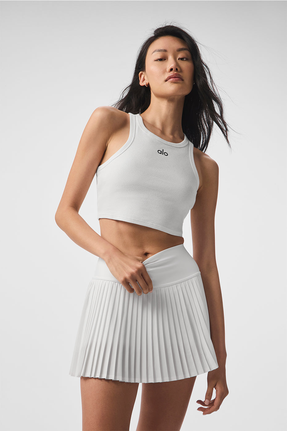 Buy Alo Yoga Aspire Tank Top In Size - White/black At 39% Off