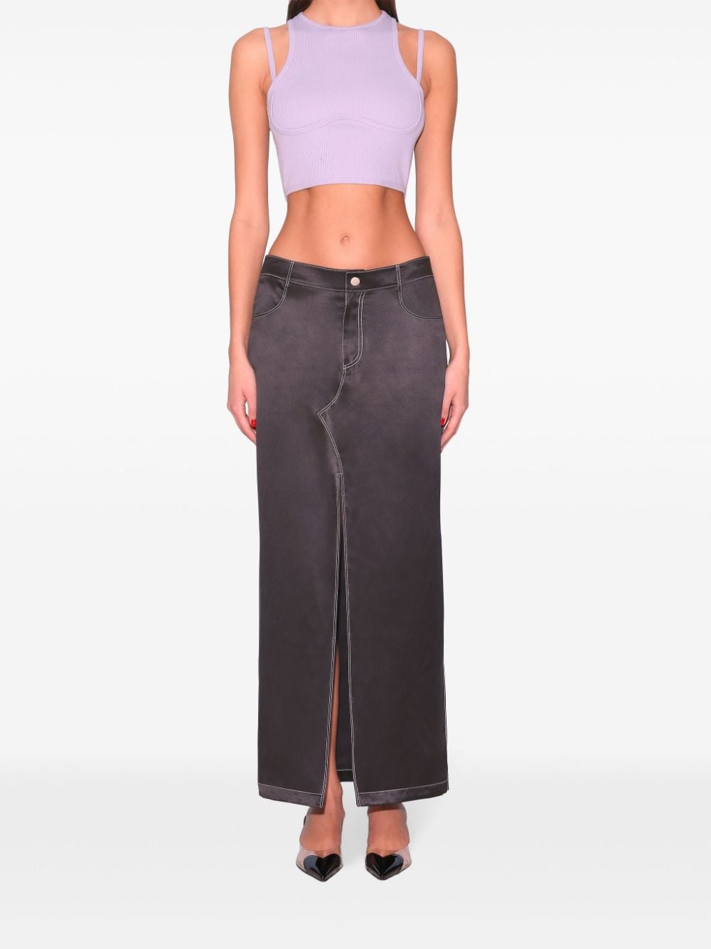 FLEUR DU MAL Fleur Du Mal Strappy Ribbed Tank Top