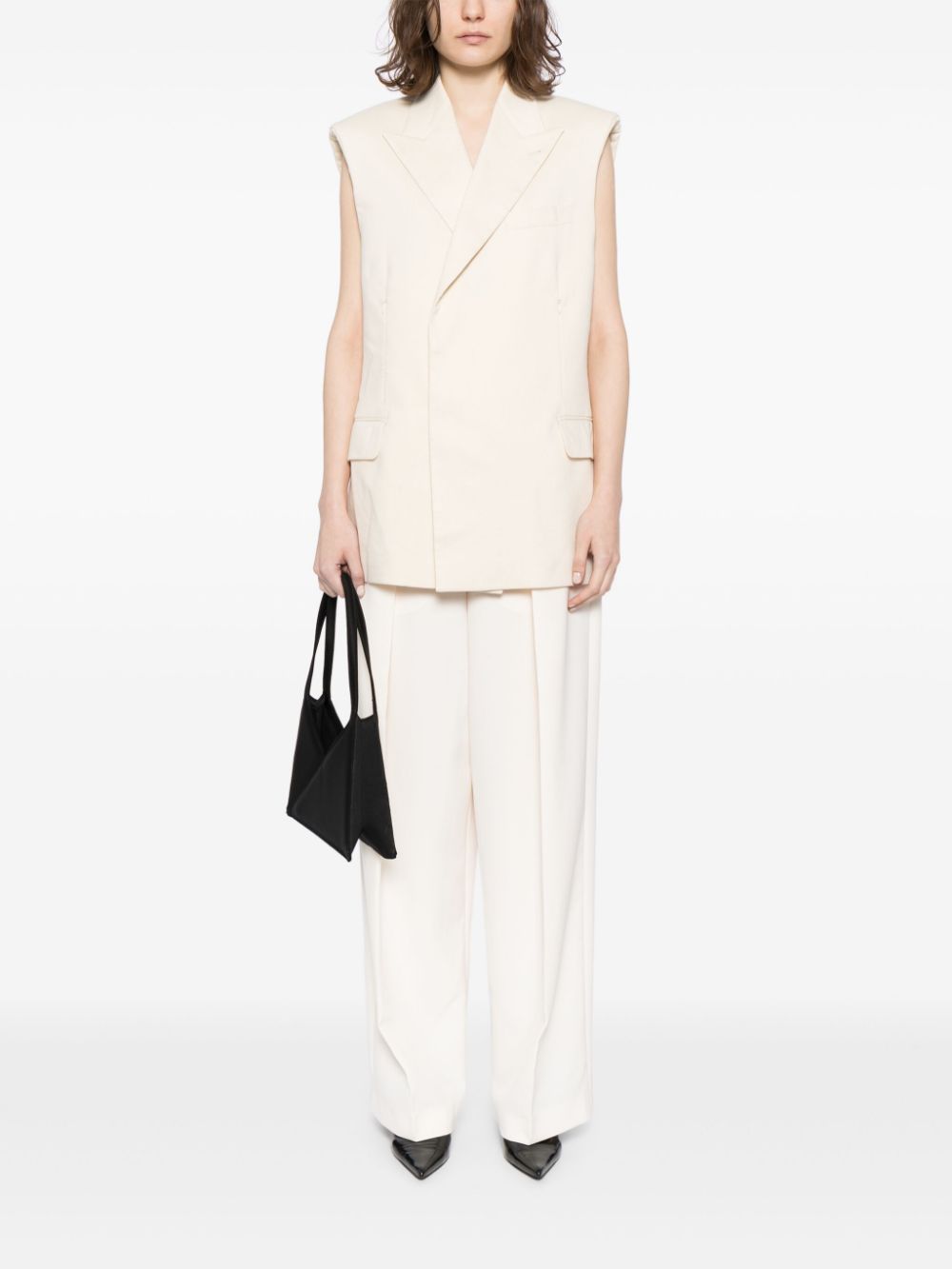 HELMUT LANG Helmut Lang Double-Breasted Padded-Shoulder Vest