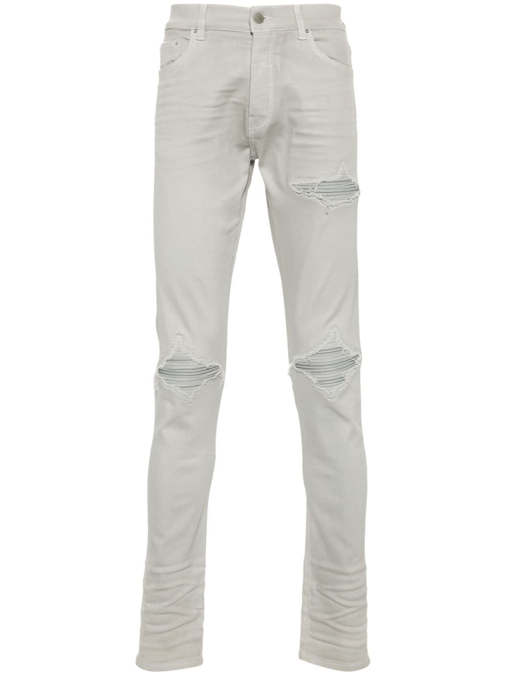 Amiri Wax Mx1 Skinny Jeans In Grey - 61% Off | Editorialist