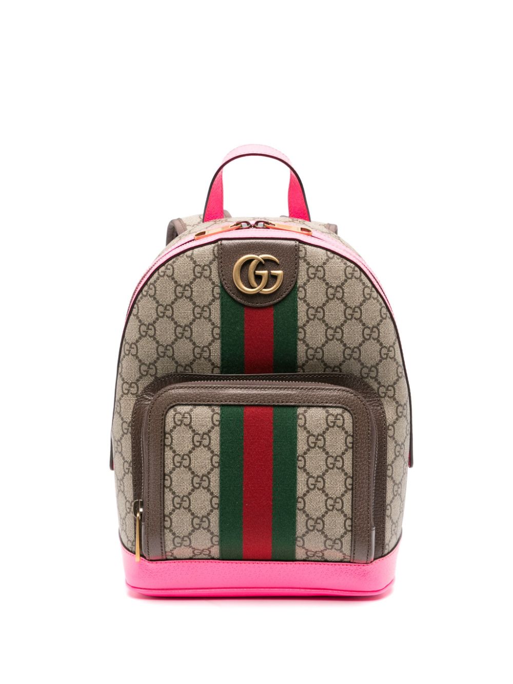 gucci knockoff mini.backpack GG Supreme Monogram Textured Dollar Calfskin Web Small Ophidia Day Backpack Beige Ebony Fluorescent Fuchsia 1864081 FASHIONPHILE Leather trim Gucci Small Ophidia Gg Backpack