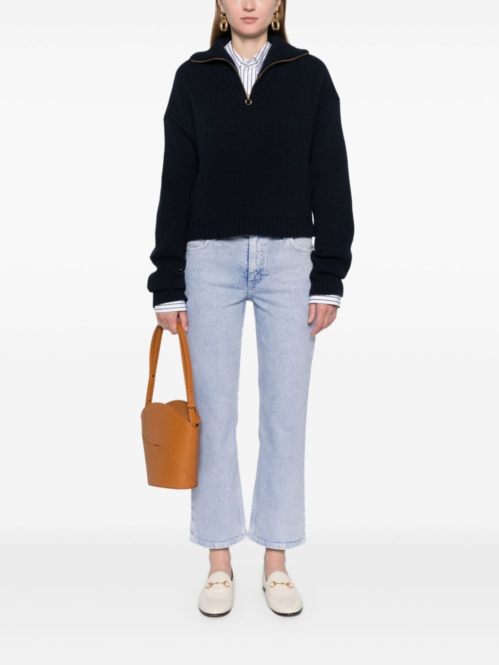 TORY BURCH Tory Burch Mid-Rise Cropped Jeans