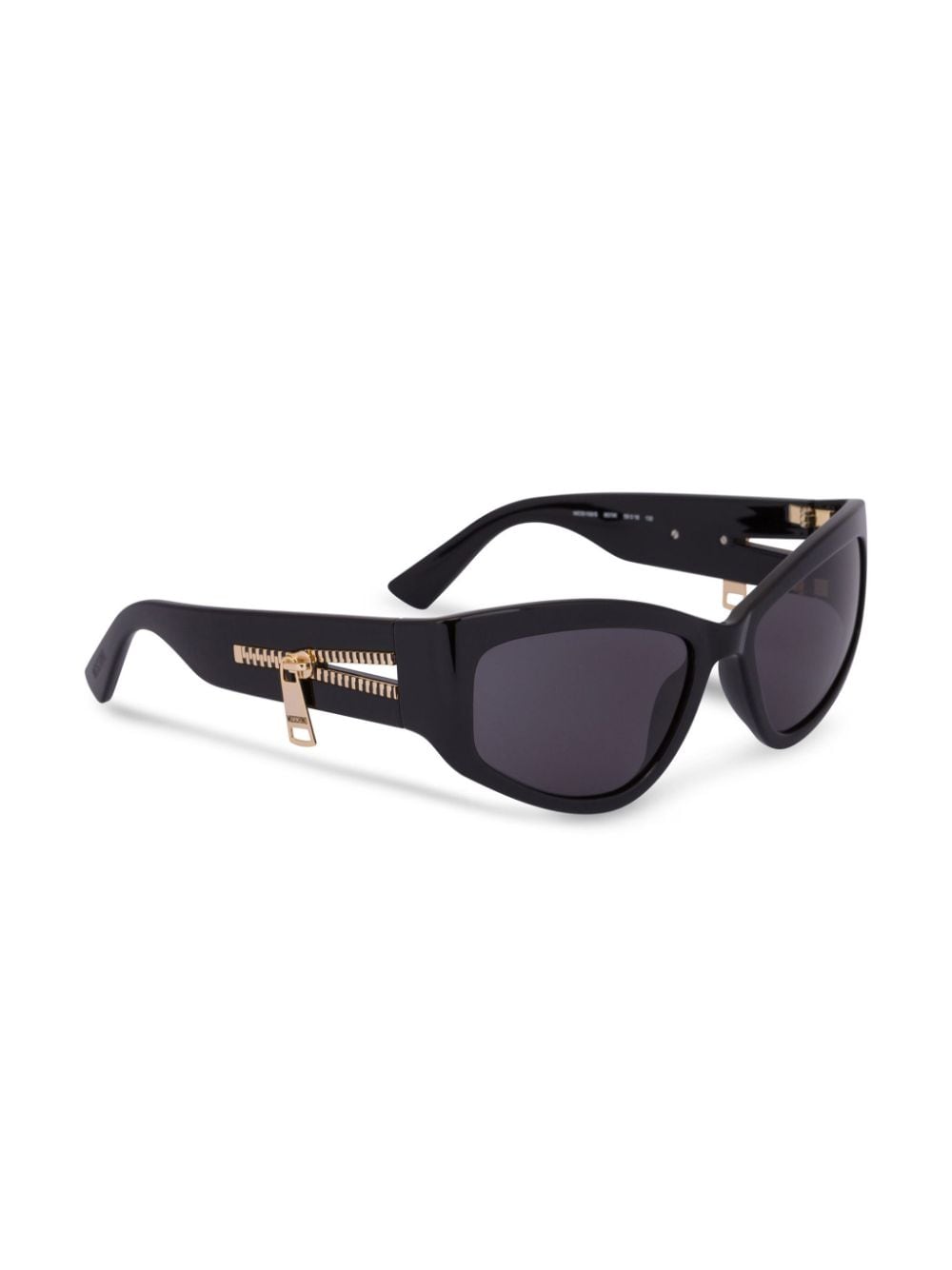 Moschino Zip-Detail Cat-Eye Sunglasses In Black - 50% Off  display picture 3