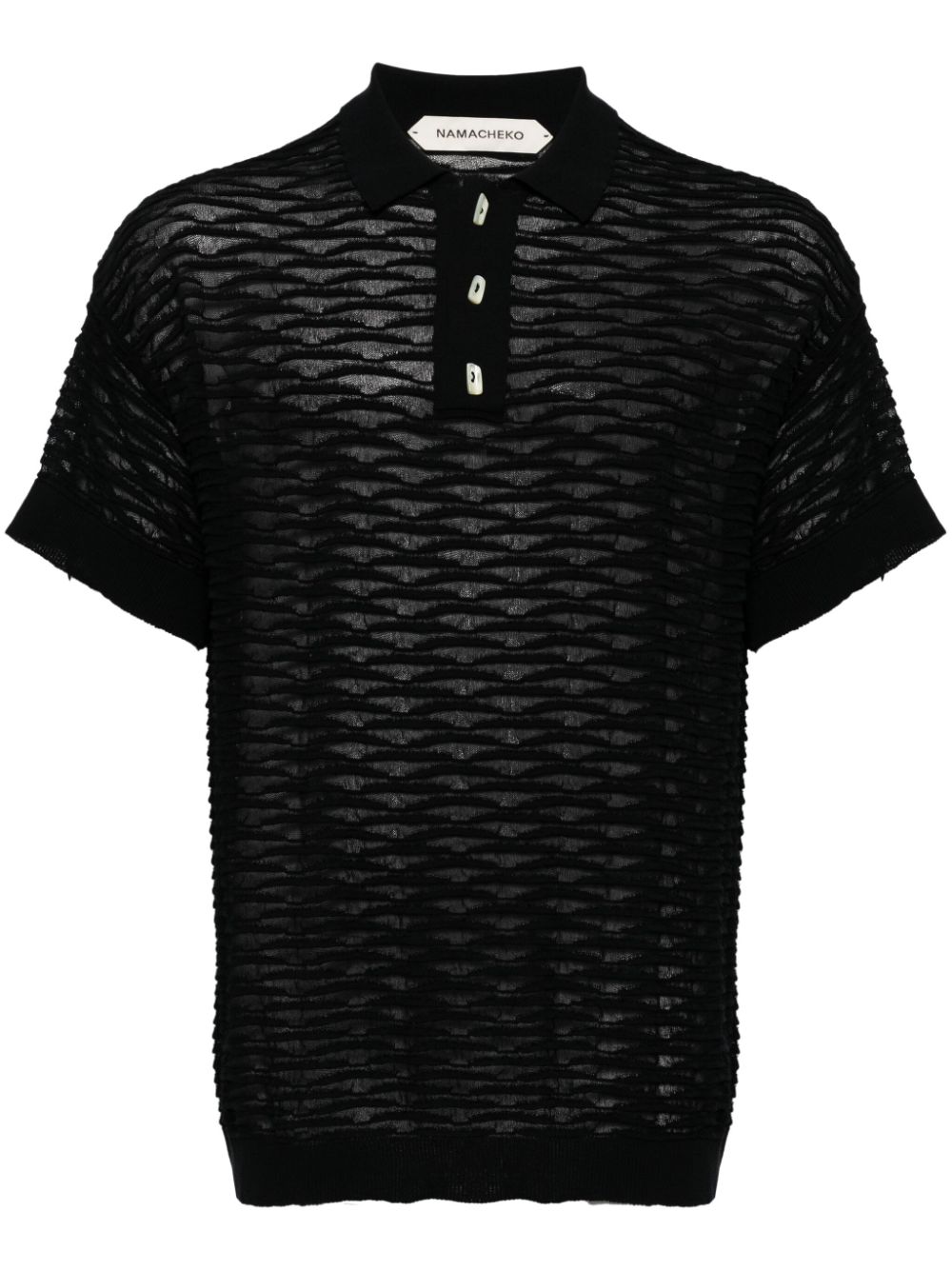 Namacheko Patterned-Jacquard Knitted Polo Shirt In Green - 66% Off