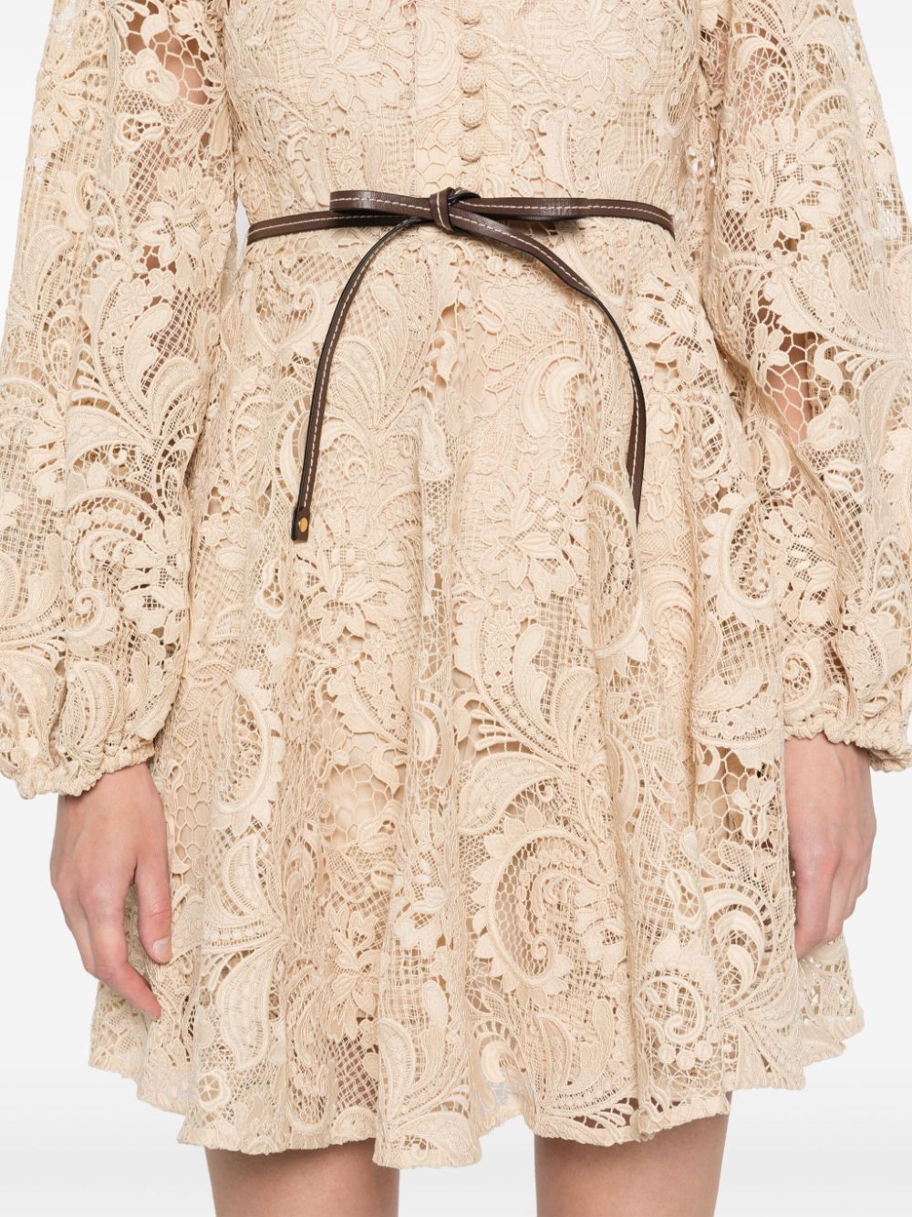 Zimmermann Waverly Lace Mini Dress In Neutrals - 29% Off | Editorialist