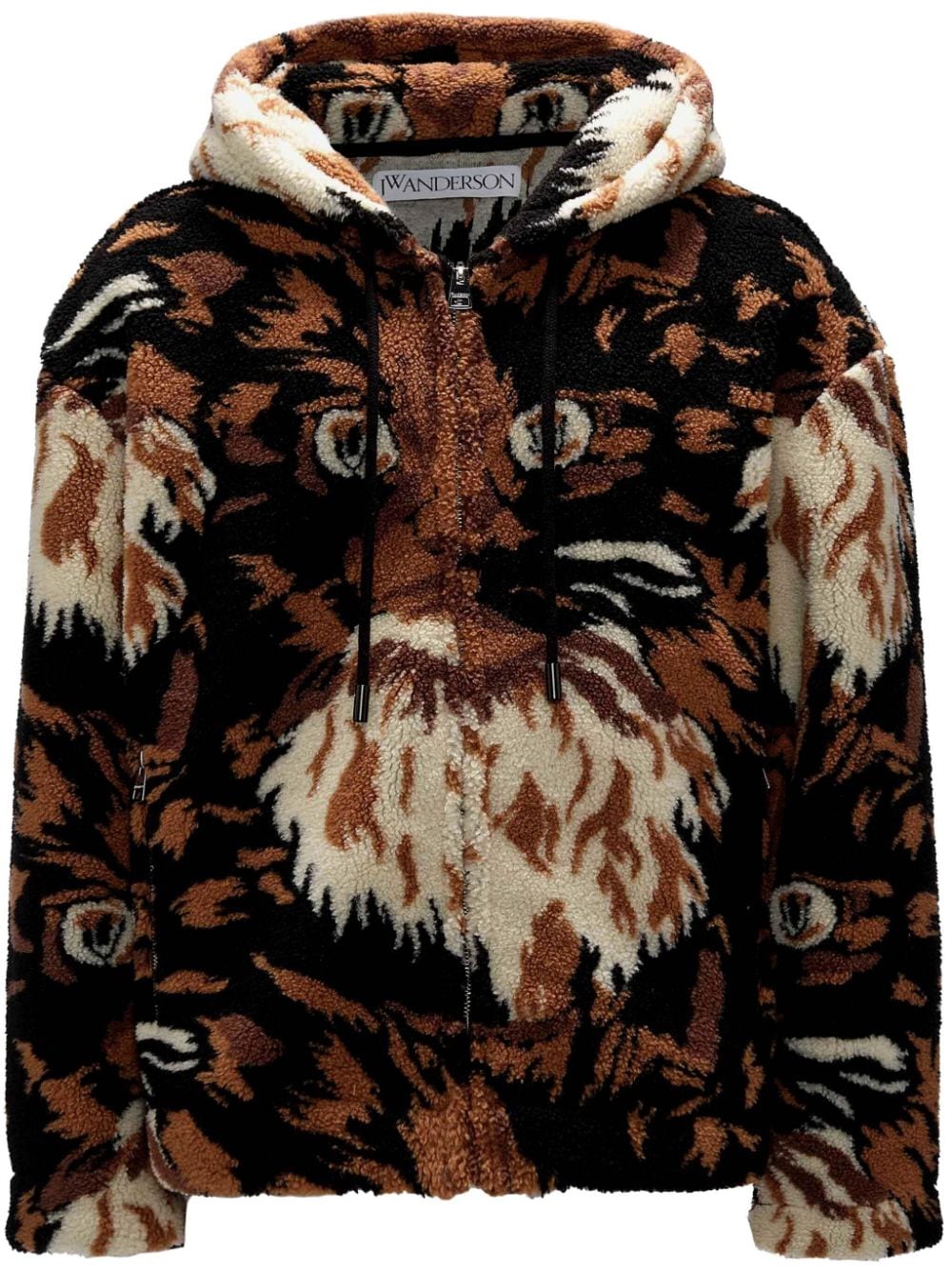 JW ANDERSON JW Anderson Graphic Print Fleece Zip-Up Jacket