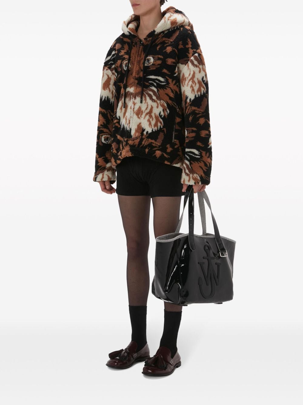 JW ANDERSON JW Anderson Graphic Print Fleece Zip-Up Jacket