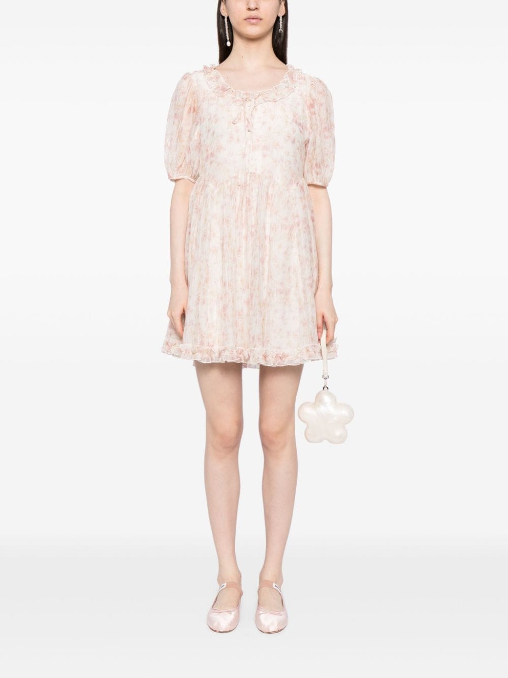 B+AB b+ab Tie-Dye Plissé Minidress