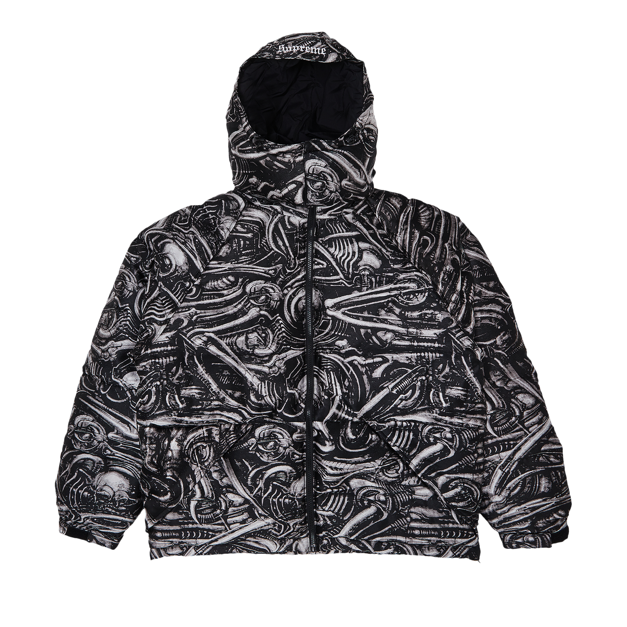 Supreme H.R. Giger Jacquard Down Puffer Jacket - Black | Editorialist