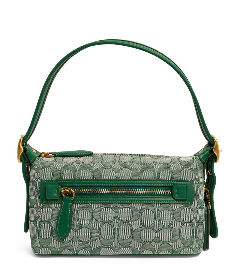 Coach Signature Jacquard Shoulder Bag - Green | Editorialist