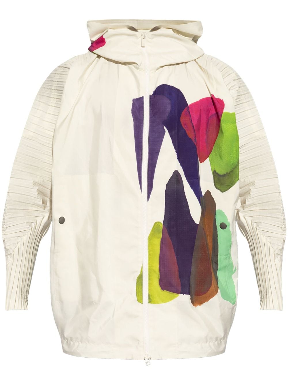 ISSEY MIYAKE Homme Plissé Issey Miyake Graphic Print Hooded Jacket