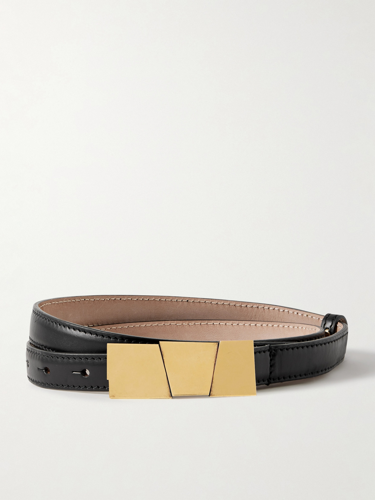 Khaite Axel Small Belt, 85, Gold Black Khaite Axel Belt - Black - 37% Off | Editorialist main image 4
