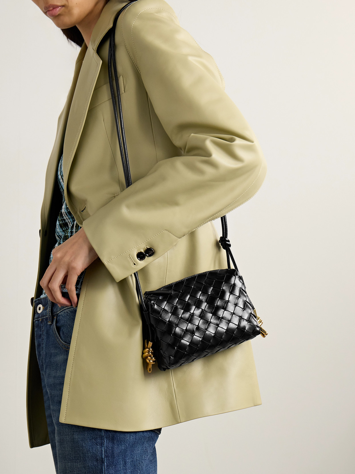 BOTTEGA VENETA Loop Mini Intrecciato Leather Bag