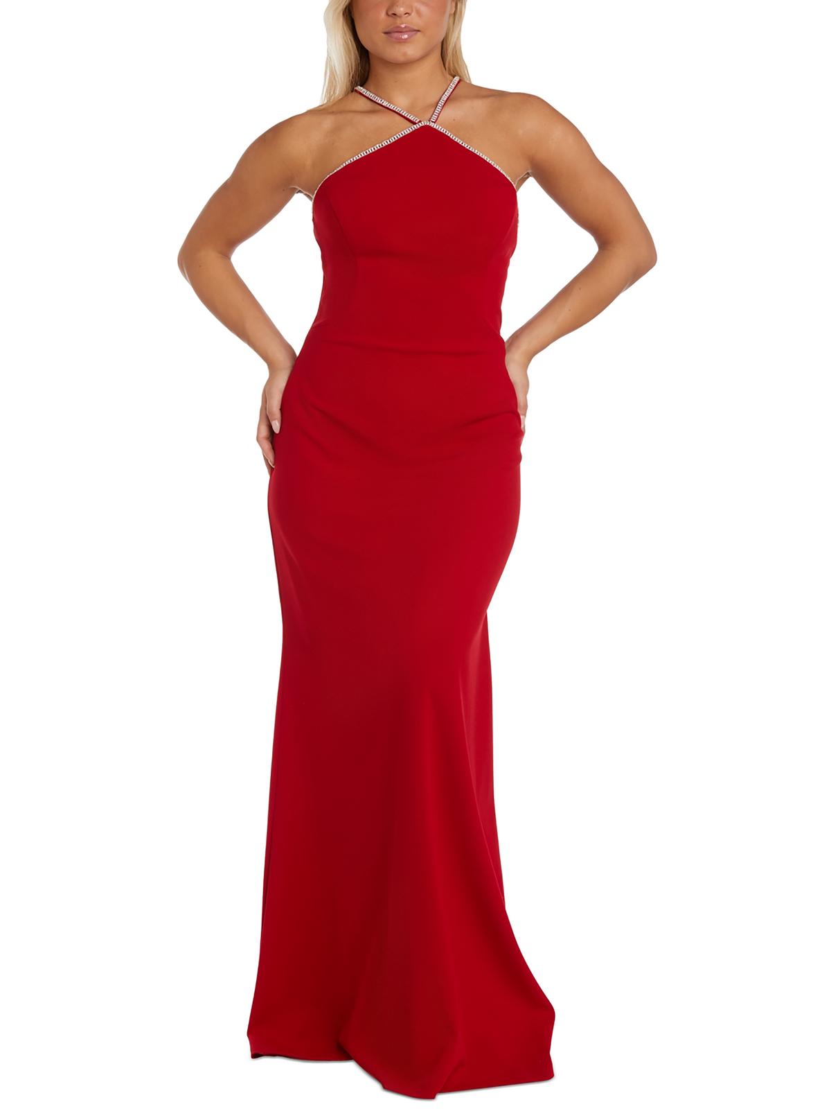 Nw Nightway Petites Embellished Polyester Evening Dress In Red - 55% Off |  Editorialist