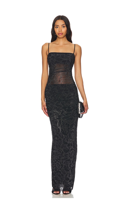 Afrm Jennan Rose Dress In Noir - 60% Off | Editorialist